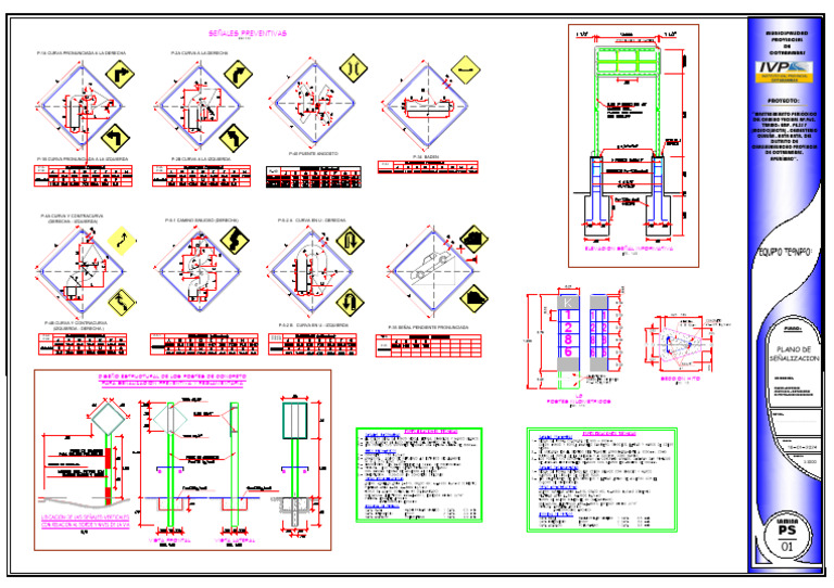 Plano de Señalizacion-Iso A1 Planta y Perfil 1 A 1000 | PDF