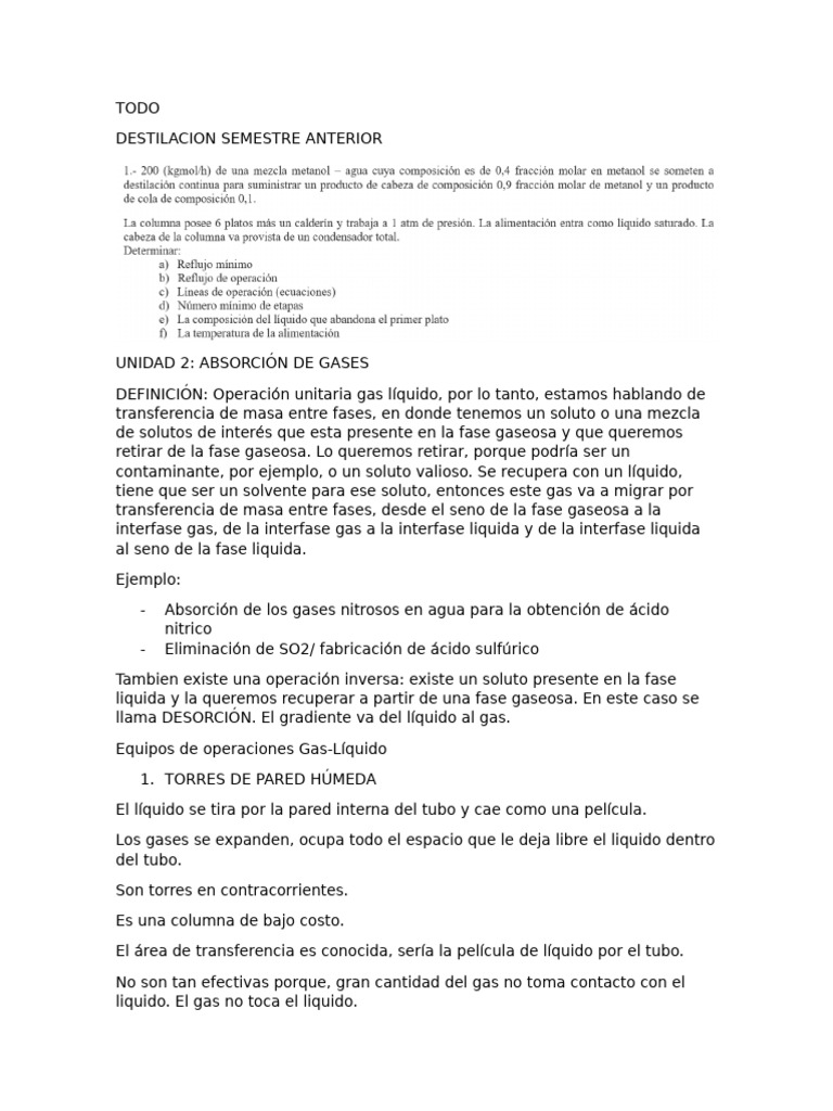 Todo Absorción | PDF | Absorción (Química) | Gases