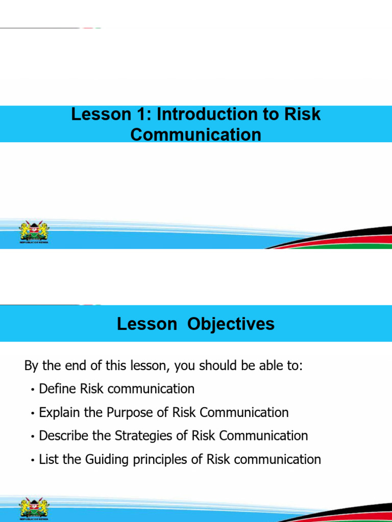 Introduction To Risk Communication | PDF | Risk | Communication