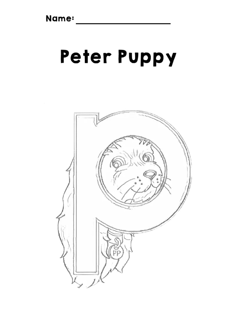 Picture Colouring - Peter Puppy | PDF