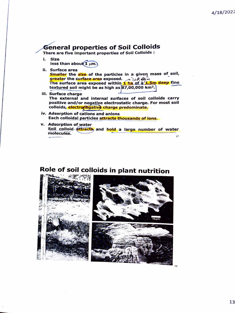 Key Properties of Soil Colloids | PDF | Soil | Ion