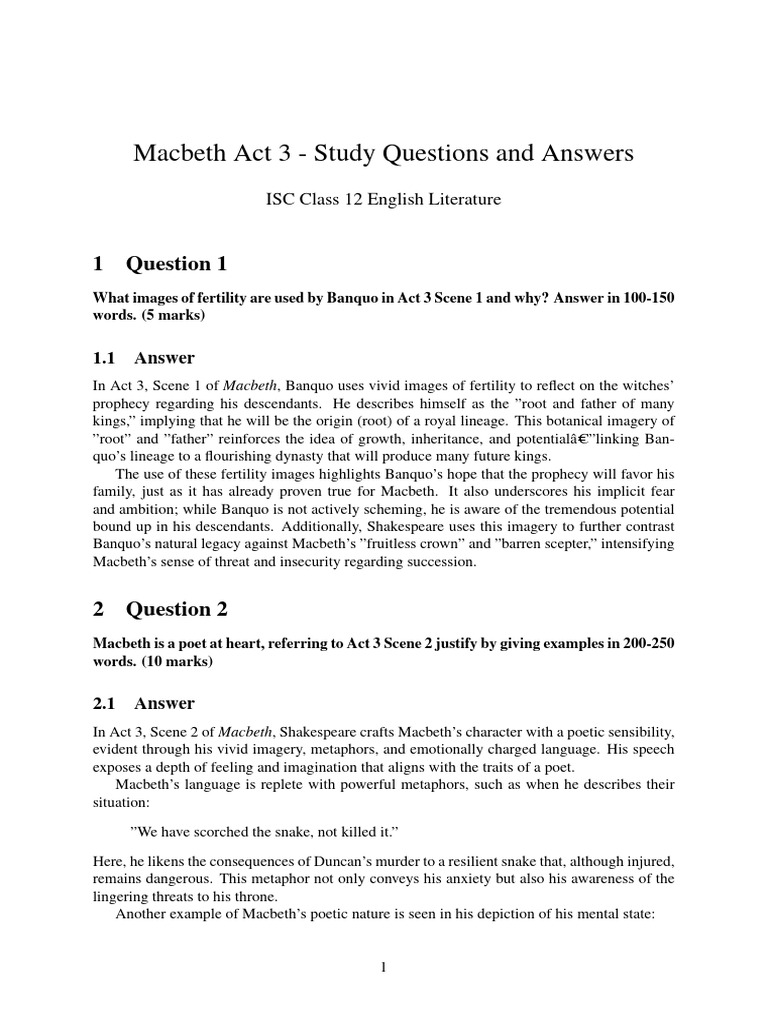 Macbeth 2025-07-20 120609 | PDF | Macbeth | Metaphor