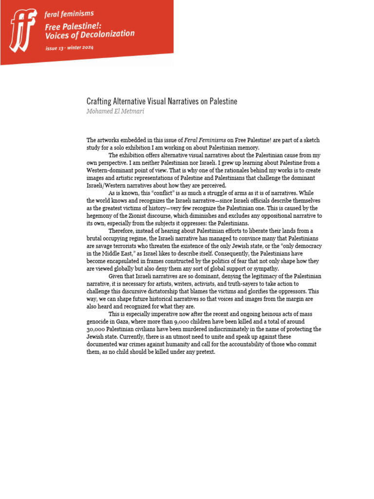 Crafting Alternative Visual Narratives o | PDF | Palestinians | Israel