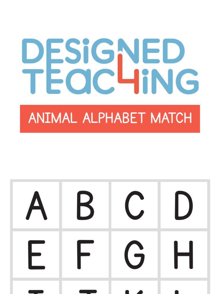 Animal Alphabet Match | PDF