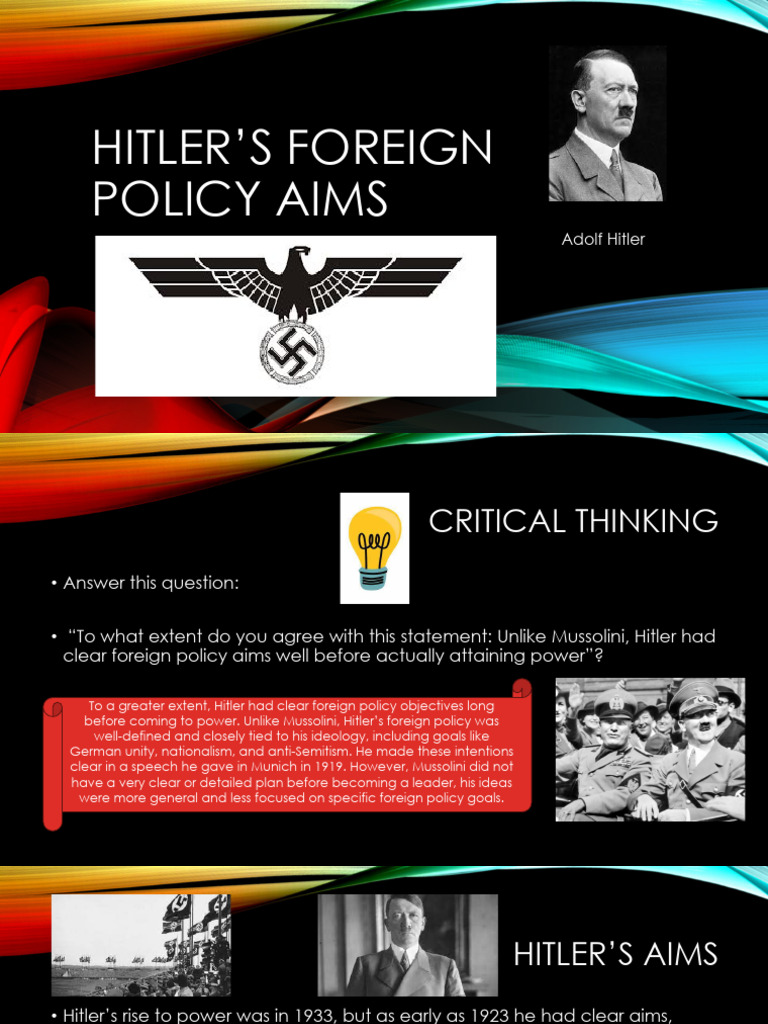Hitlers Foreign Policy Aims 3 | PDF | Adolf Hitler | Nazi Germany