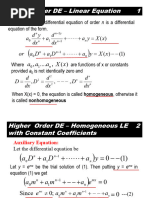 Homogeneous vs Non-Homogeneous DEs | PDF | Equations | Subtraction
