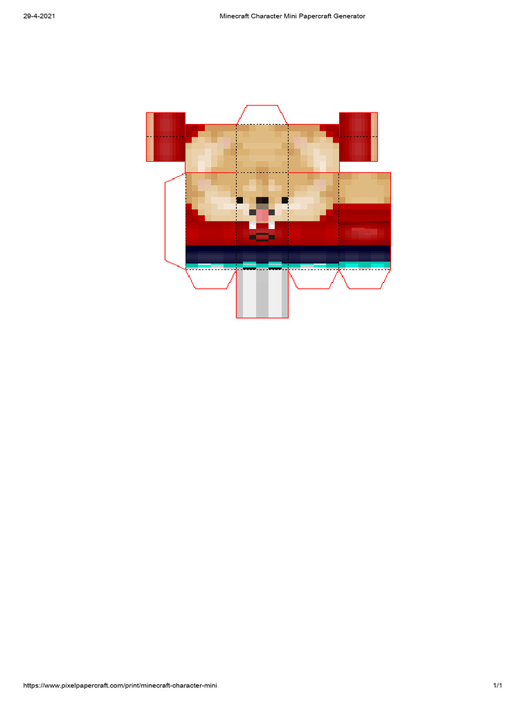 Minecraft Character Mini Papercraft Generator | PDF