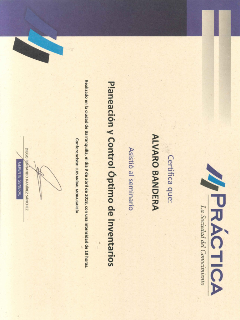 Planeacion y Control Optimo de Inventarios | PDF