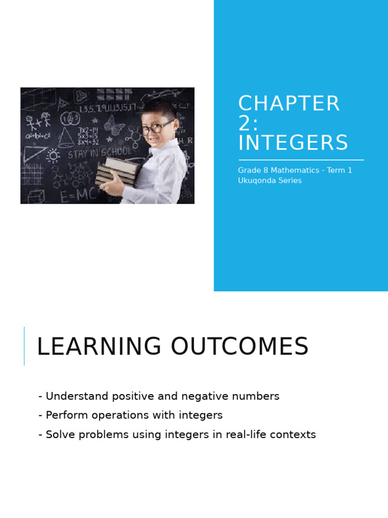 Integers for Grade 8 Mathematics | PDF