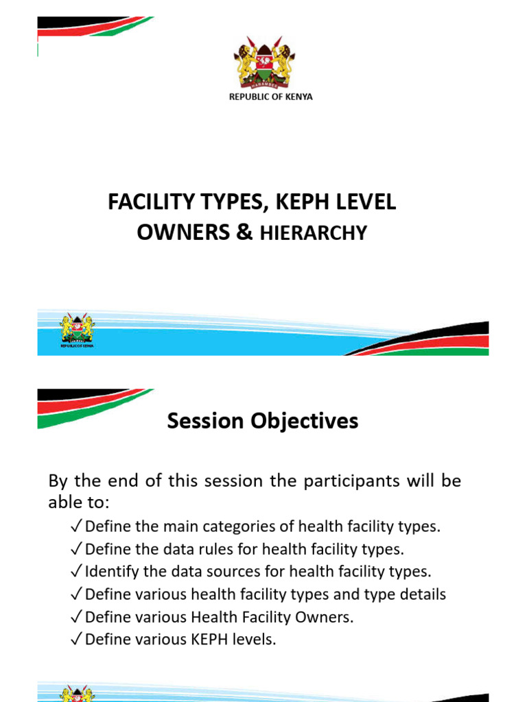 Facility Types and KEPH Levels | PDF | Health Care | Hospital
