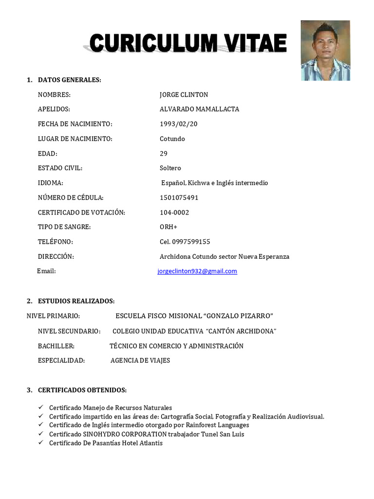 Currículum Vitae Jorge Alvarado | PDF | Microsoft | Software
