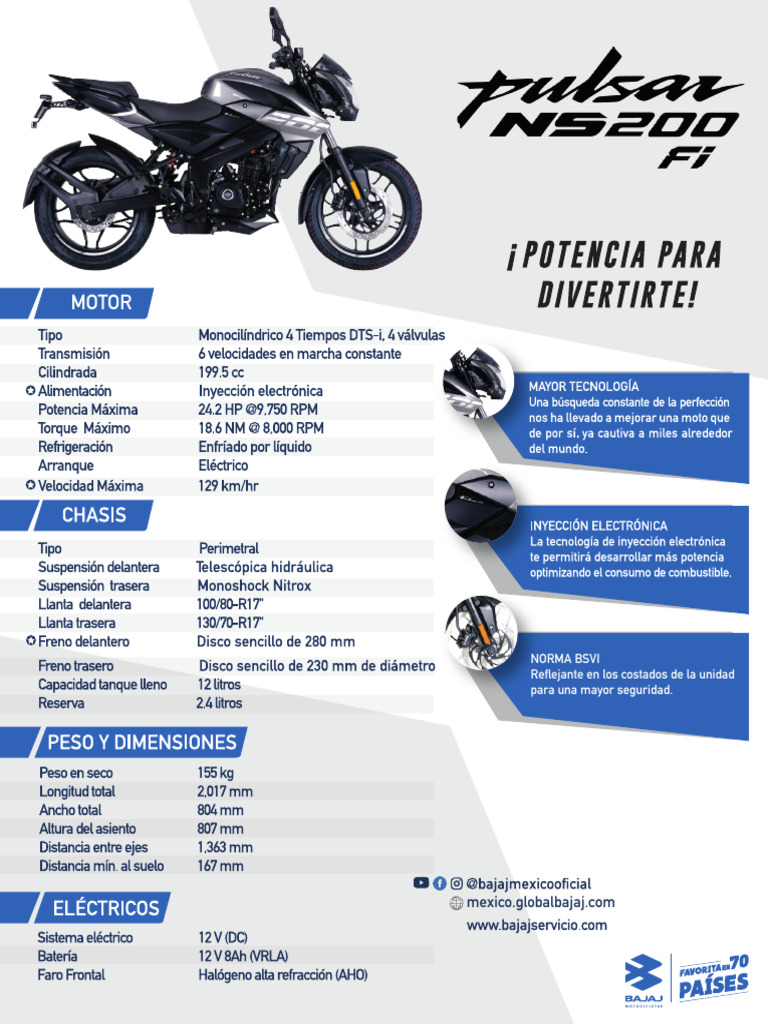 Pulsar NS 200 FI | PDF