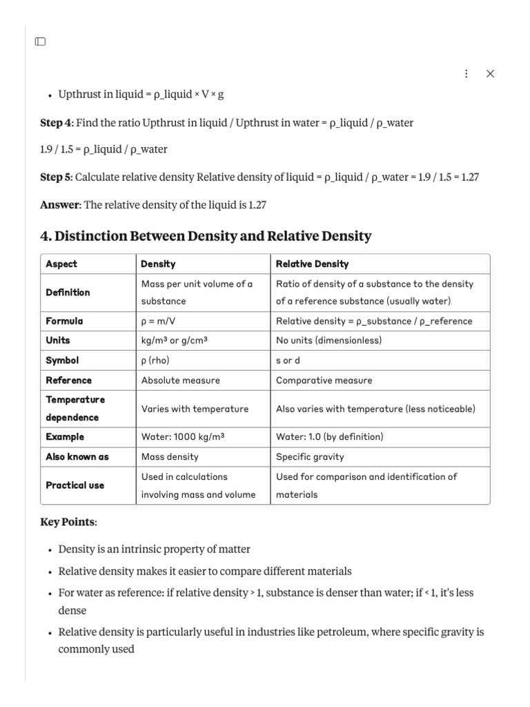 Buoyancy and Density Physics Problems - Claude | PDF | Density | Buoyancy