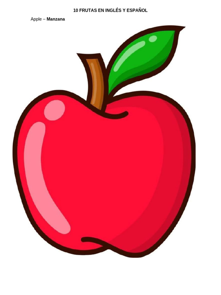 10 Frutas en Inglés y Español | PDF