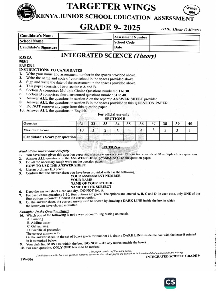 Targeter Wings 006 Grade 9inter | PDF