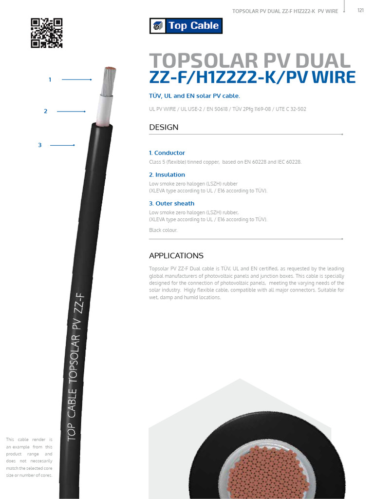H1Z2Z2-K PV Wire Specifications | PDF | Photovoltaics | Wire