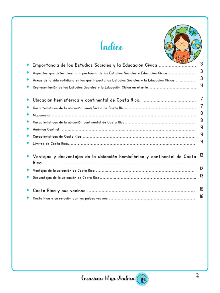 Importancia de Estudios Sociales en Costa Rica | PDF | Américas ...