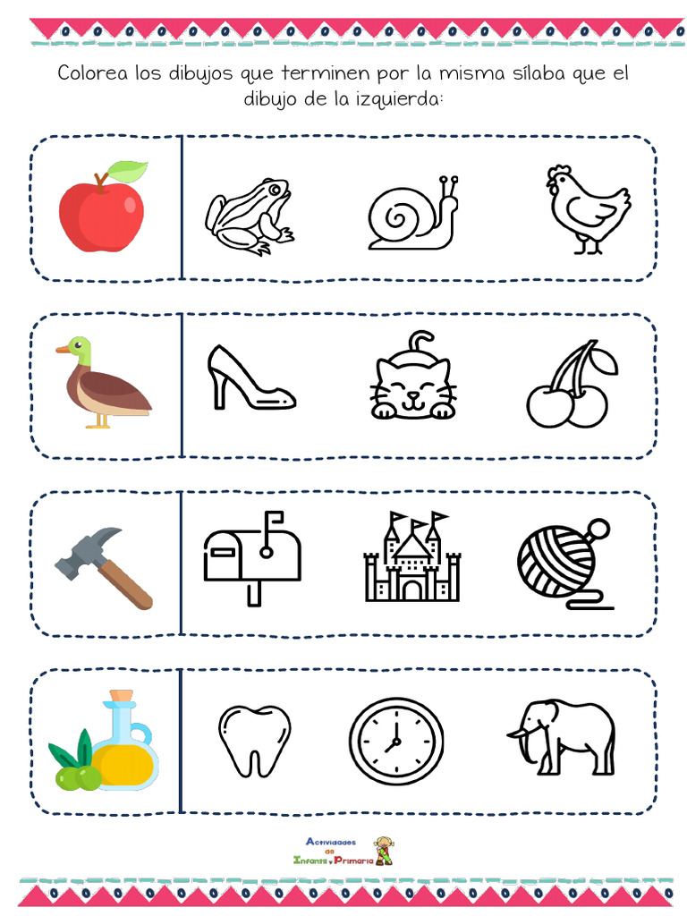Conciencia Fonologica Silaba Final 1 | PDF
