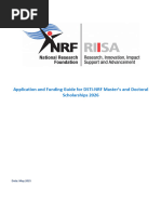 DSI-NRF Master's and Doctoral Application and Funding Guide For 2025 ...