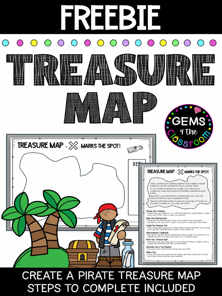 FREEBIE Create A Treasure Map - British Spelling A4 Version | PDF