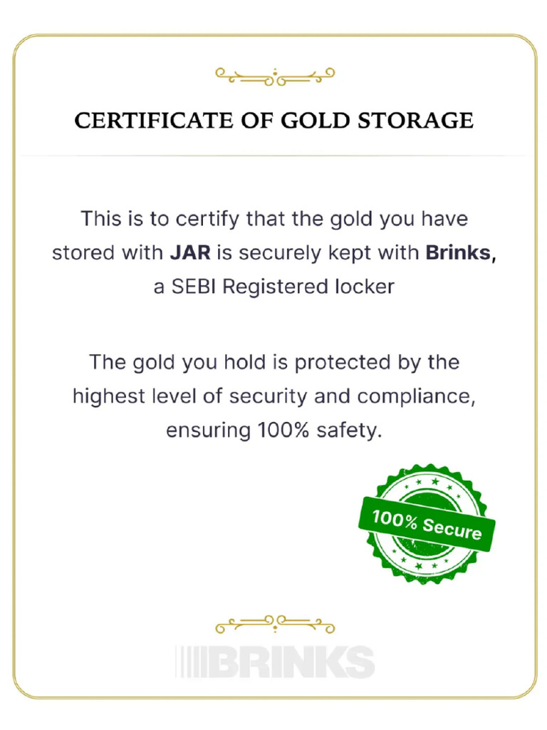 Storage Certificate | PDF