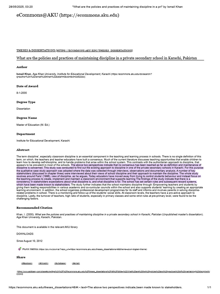 What Are The Policies and Practices of Maintaining Discipline in A Pri ...