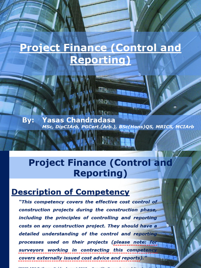 CPD 22 Project Financial Control and Reporting | PDF | Risk | Expense