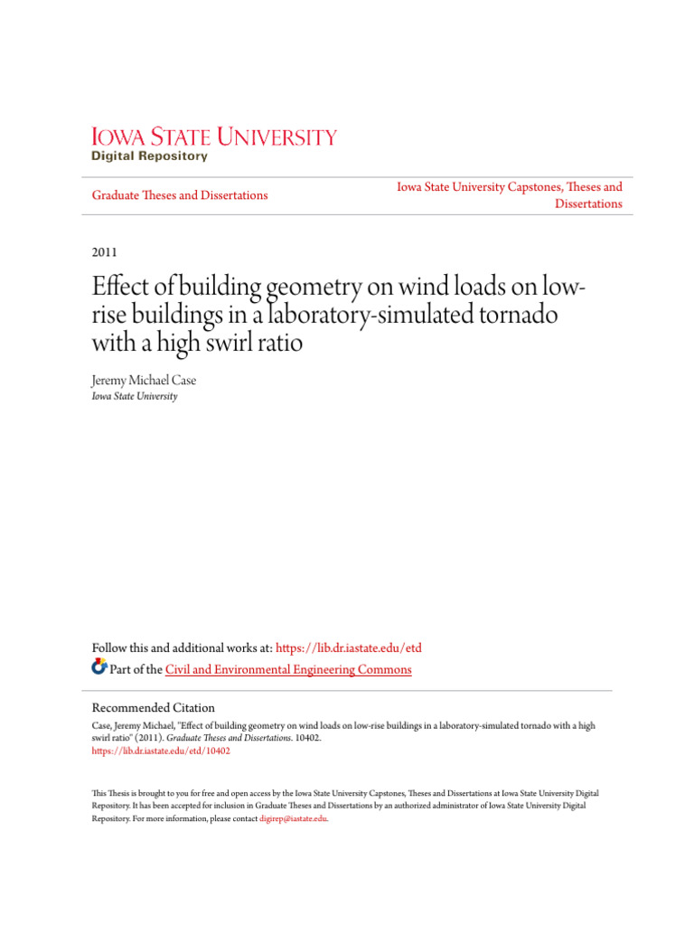 Effect of Building Geometry On Wind Loads On Low-Rise Buildings I | PDF ...