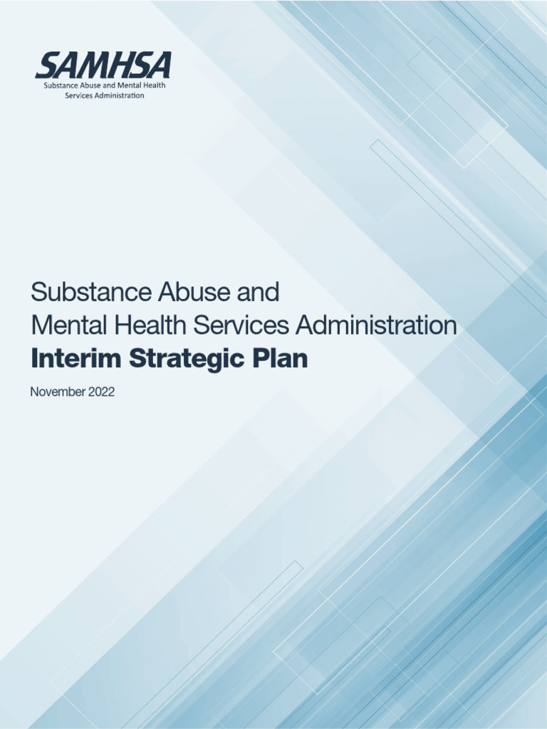 SAMHSA Interim Strategic Plan 2022 | PDF | Mental Health ...