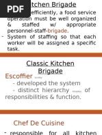 Kitchen Brigade Structure Overview | PDF | Chef | Gastronomy