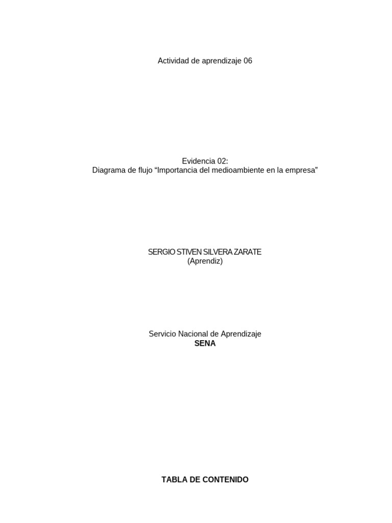 Diagrama de Flujo "Importancia Del Medioambiente en La Empresa" | PDF ...