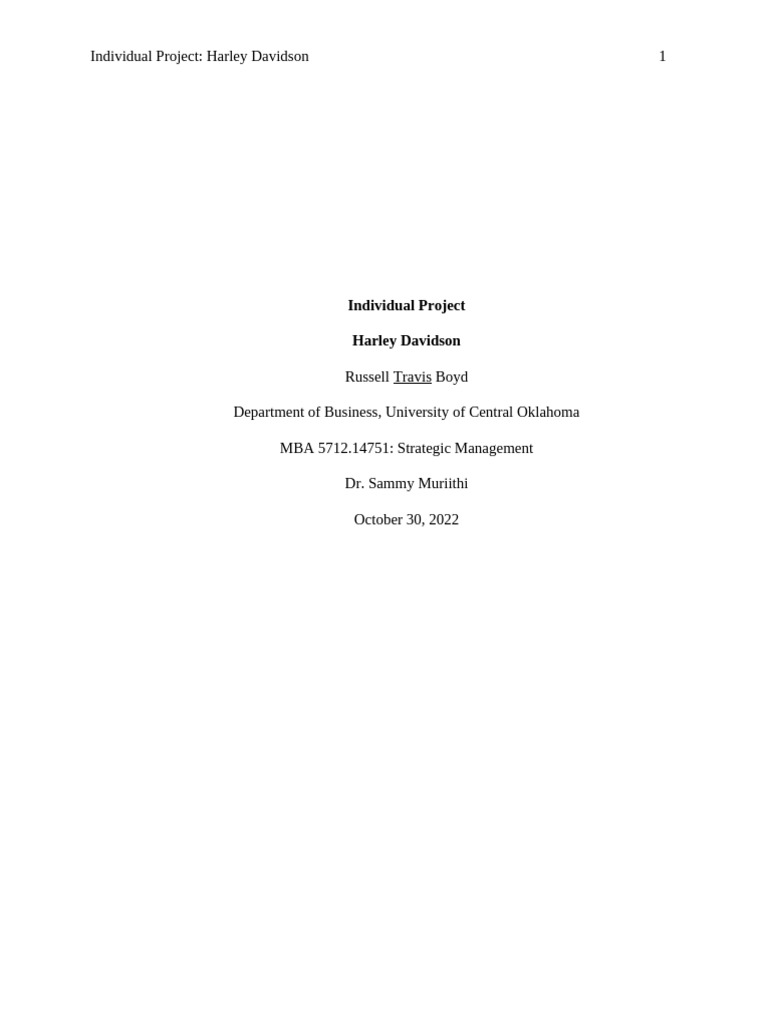 Harley-Davidson's Global Strengths Analysis | PDF | Harley Davidson ...