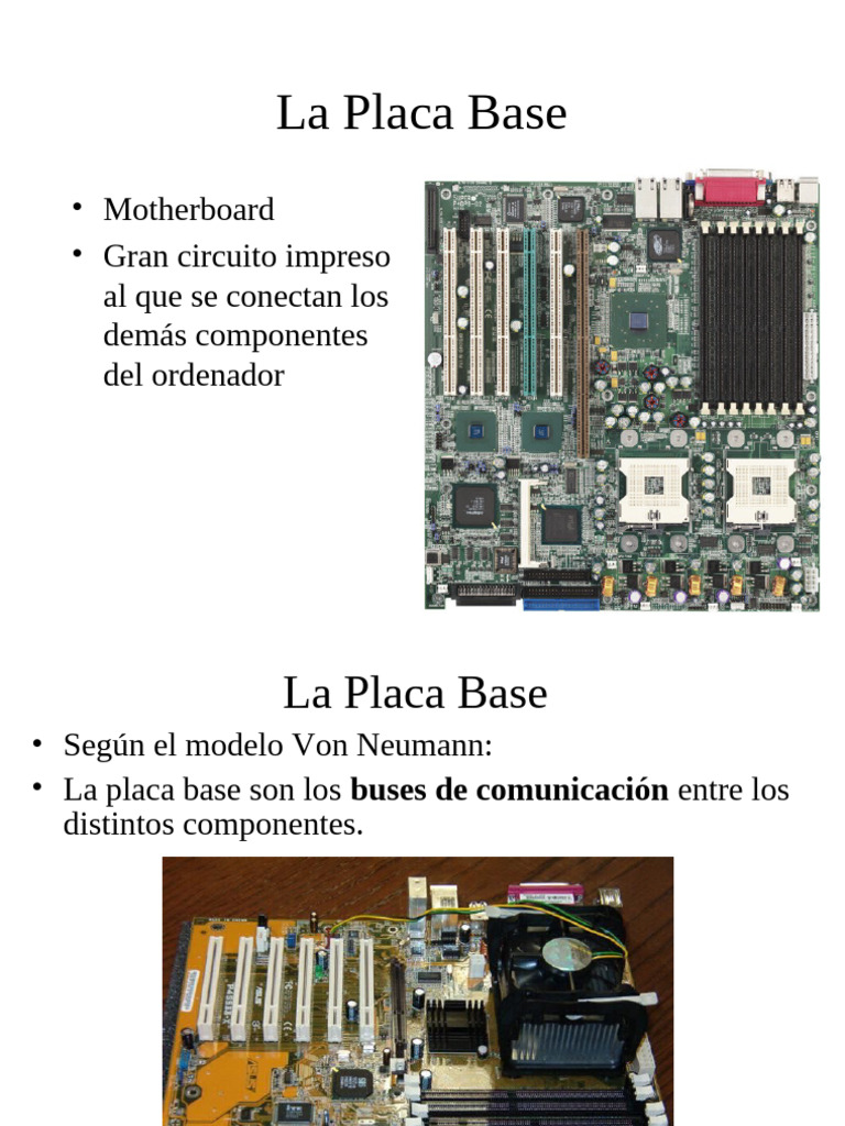02 Placa Base Presentacion en Clase | PDF | USB | Redes de computadoras