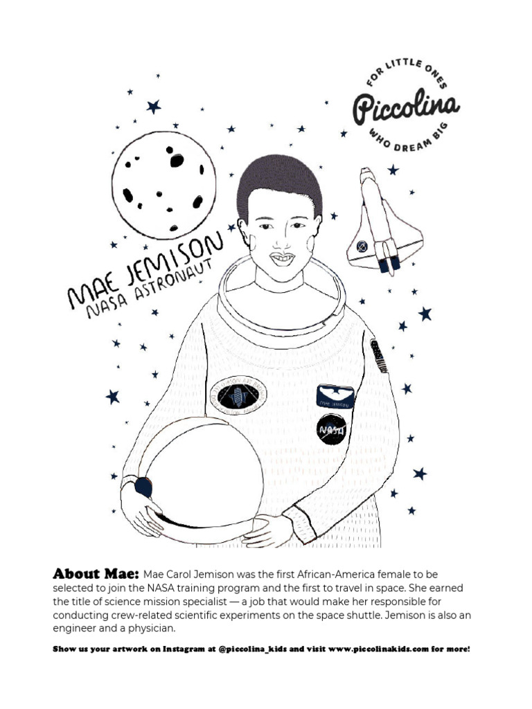 Mae Jemison Coloring Page | PDF