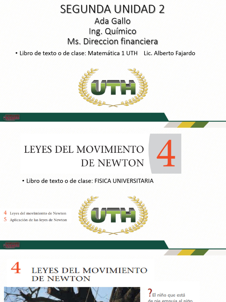 Cap.4 Leyes Mov. Newton (1) | PDF | Fuerza | Las leyes del movimiento ...