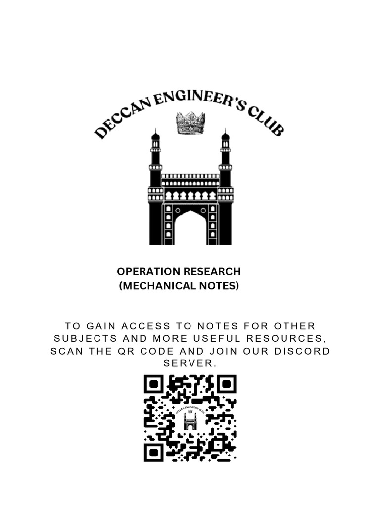 Operation Research | PDF