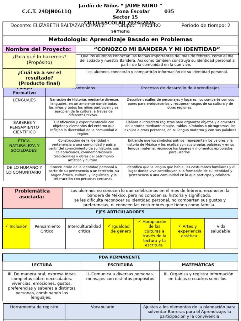 Conociendo mi Bandera y Identidad | PDF | México | Educación de la ...