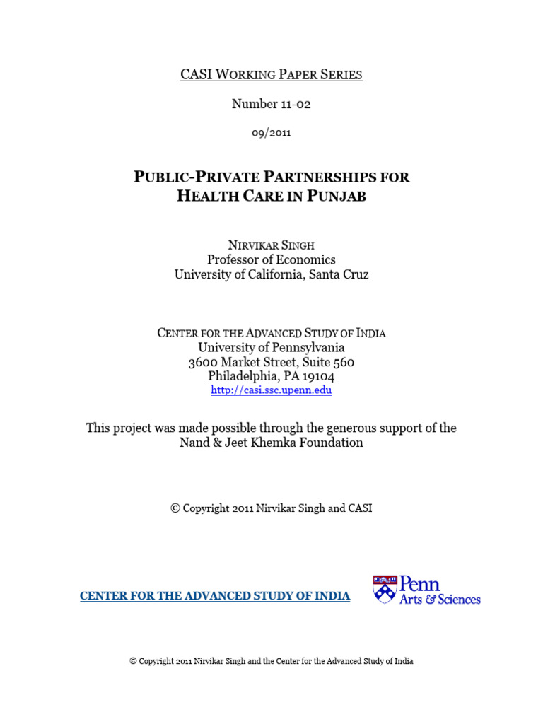 Case Study on PIMS | PDF | Public–Private Partnership | Infant Mortality