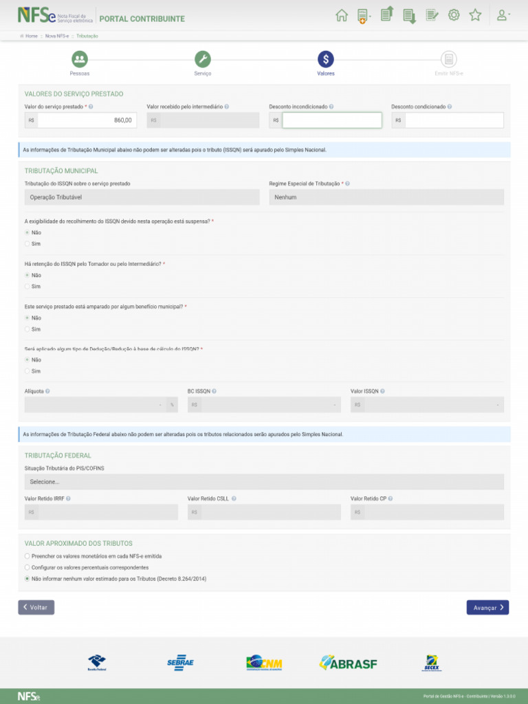 03-NFS-e - Portal Contribuinte | PDF