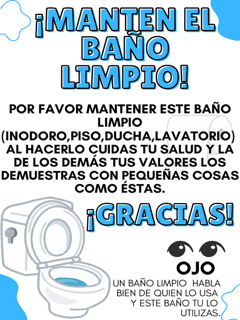 Mantén el Baño Limpio: Cuida tu Salud | PDF