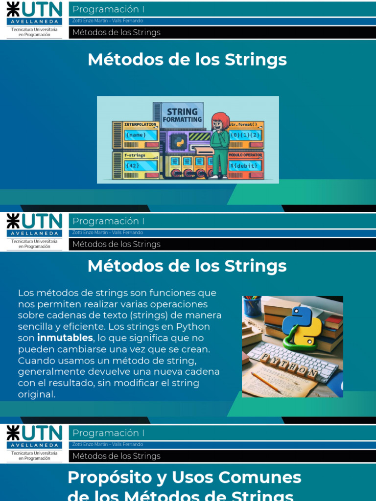 Metodos de Los Strings | PDF | Cadena (informática) | Python (lenguaje ...