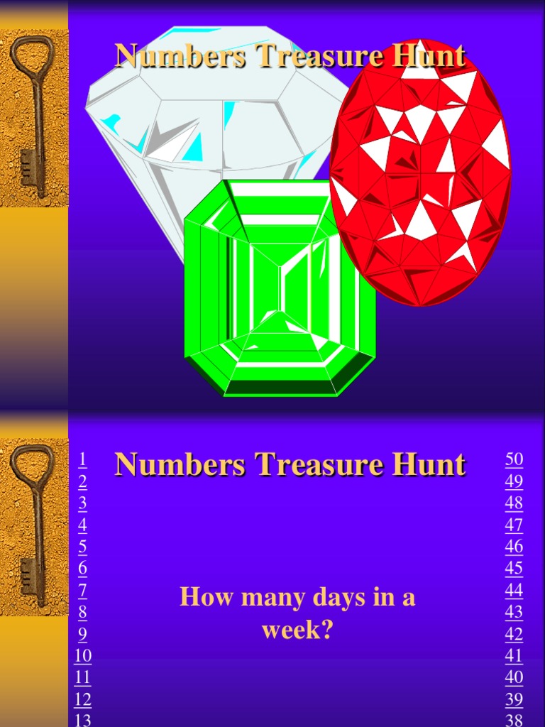 Fun Numbers Treasure Hunt Activities | PDF