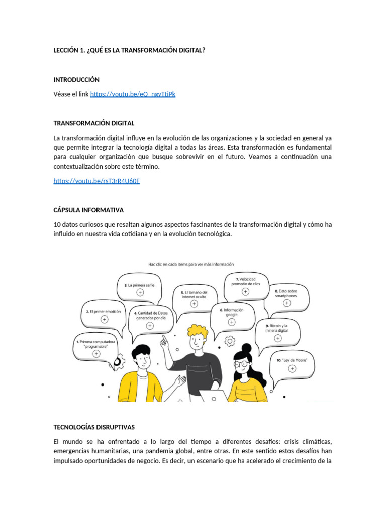 Lección 1. Transformación digital | PDF | Lean Startup | Economias