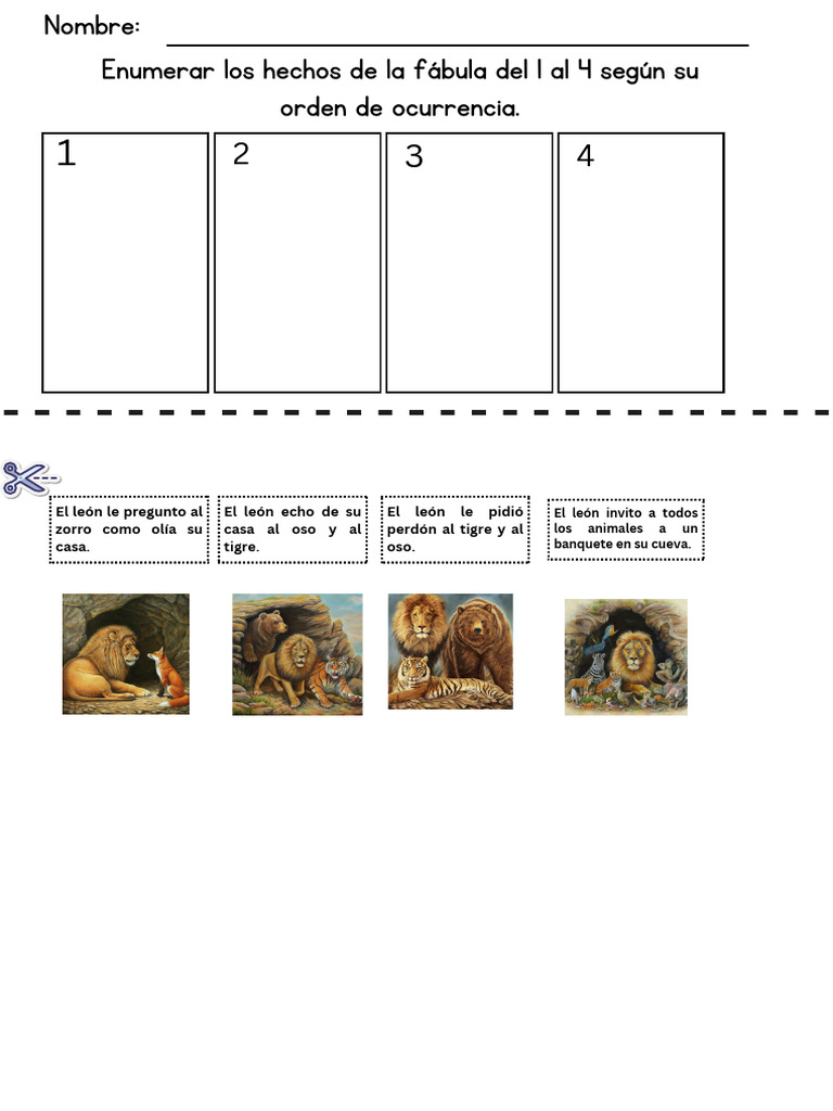 Colorful Illustrative Sunflower Sequence Worksheet | PDF