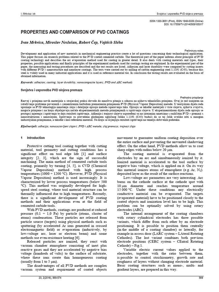 Properties of Duplex Variantic 1000 Coating | PDF | Wear | Nanocomposite