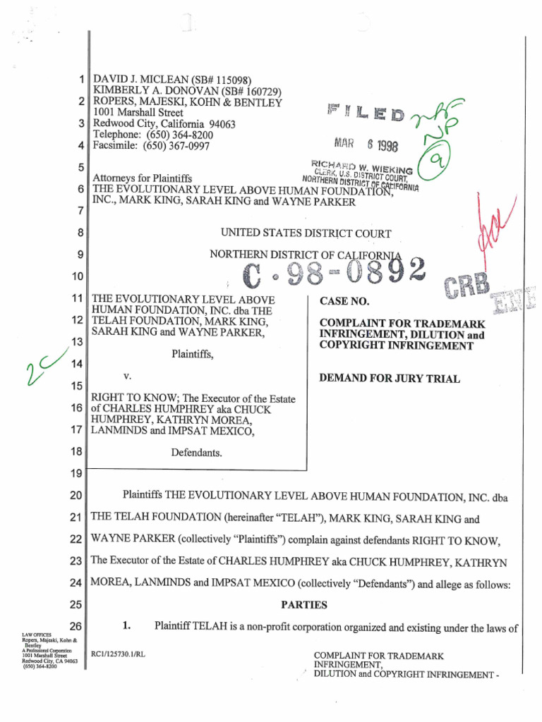 Telah v. RTK (98-Cv-892) | PDF