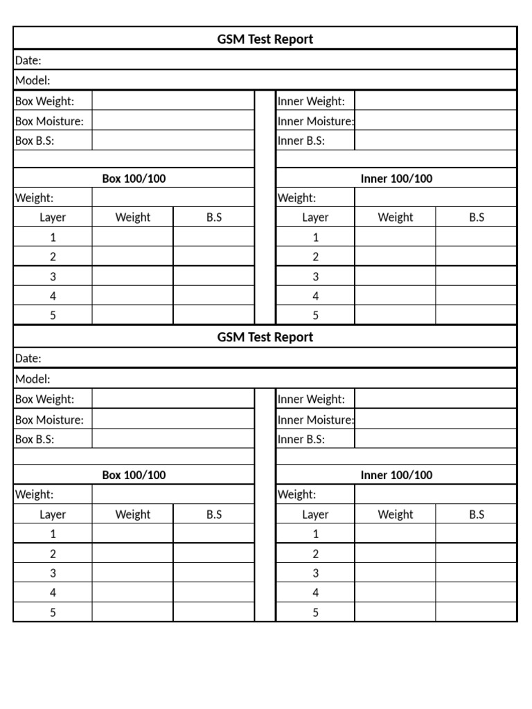 GSM Sheet | PDF