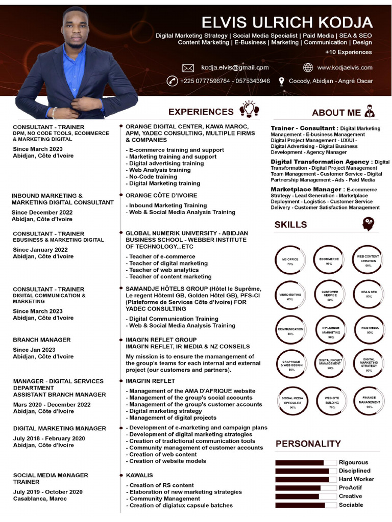 CV Elvis Kodja English | PDF