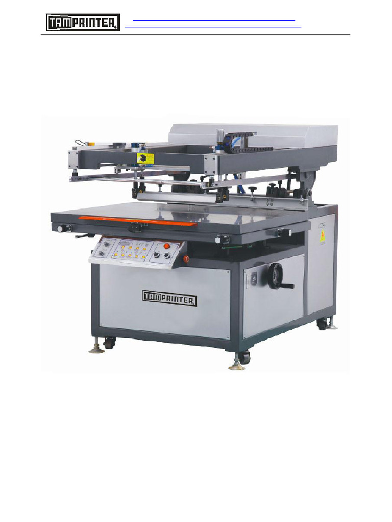 TMP-70100 Screen Printer Manual | PDF | Mains Electricity | Switch