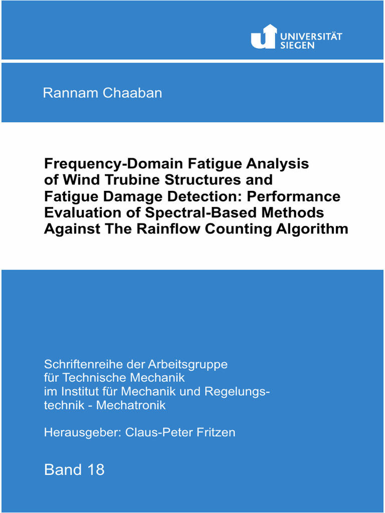 Frequency-Domain Fatigue Analysis of Wind Turbines | PDF | Fatigue ...
